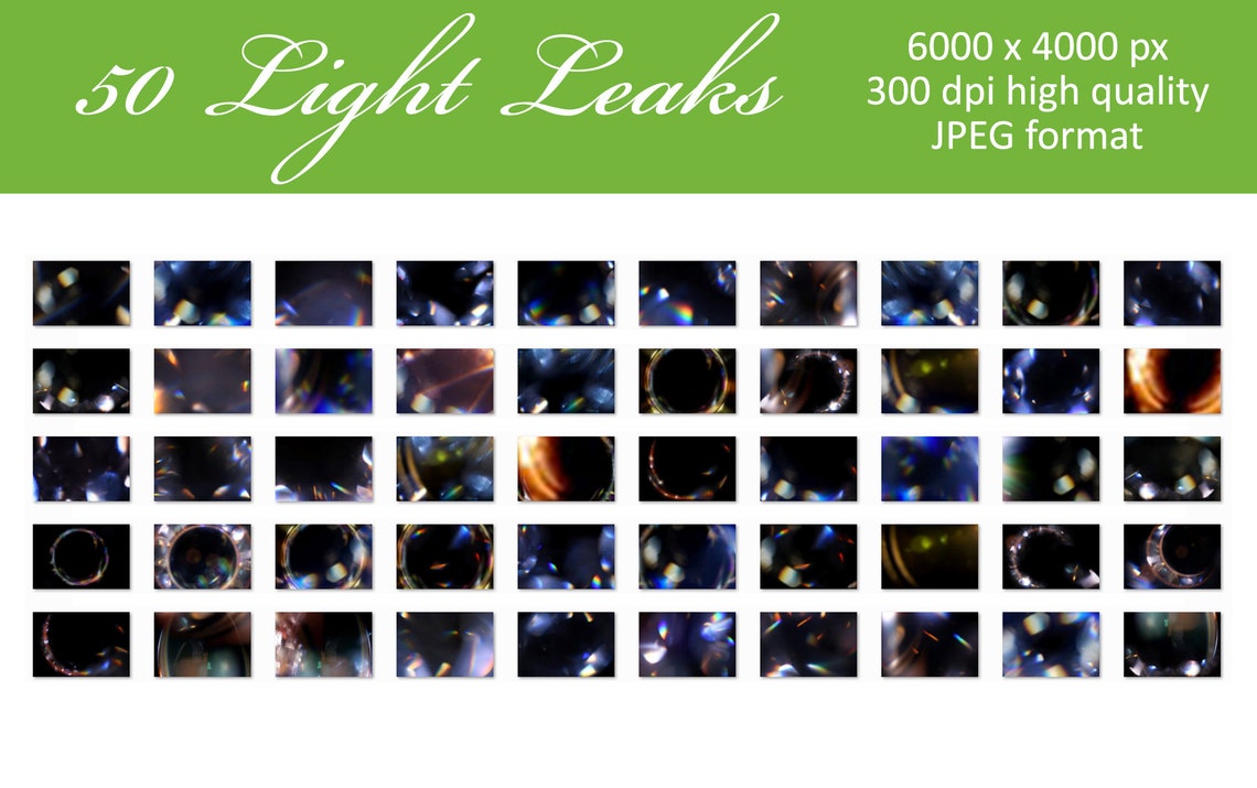 Light Leak Overlays Flare Ring Rainbow Flare Sun Flare - Etsy