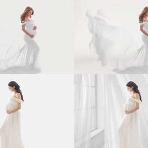 Backlit Window Digital Backdrops, Dark & White Room, White Curtain ...