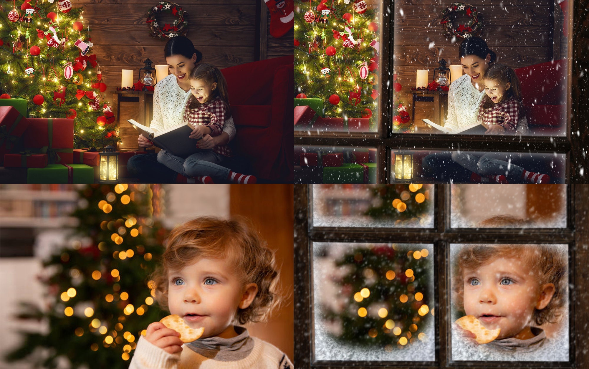 Christmas Window Overlay Snowy Window Window Frame Winter - Etsy