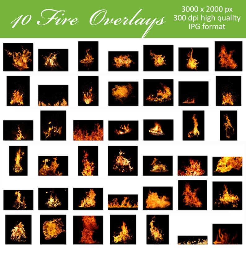 Fire Overlay Campfire Overlay Flame Photoshop Overlays - Etsy