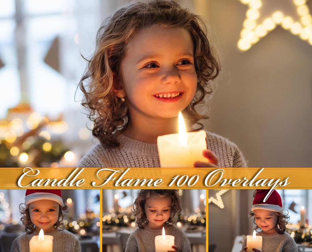 Candle Flame Overlays, Candle Flame Light for Photoshop Editing ...