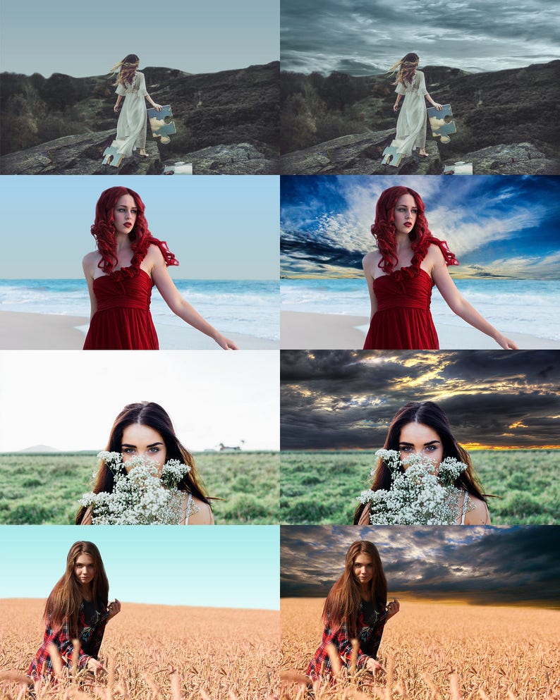 50 Dramatic Sky Overlays Sky Photo Overlays Sky Photoshop | Etsy