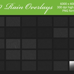 Rain Overlays, Realistic Falling Rain, Photoshop Overlays, Rain Drops ...