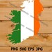 Ireland Flag Map File Download - EPS PNG SVG - Irish Map Flag - Instant ...