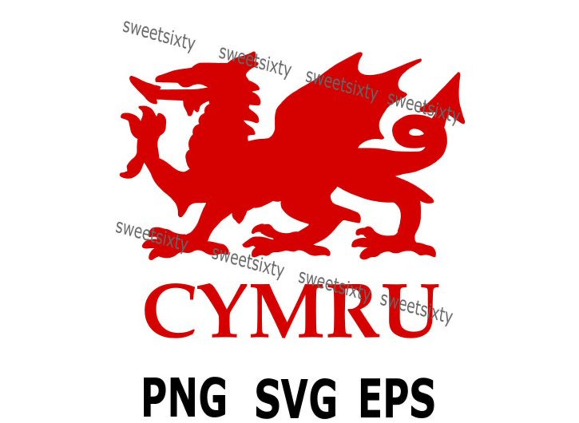 Cymru Wales Dragon Welsh Downloadable File EPS SVG PNG - Etsy