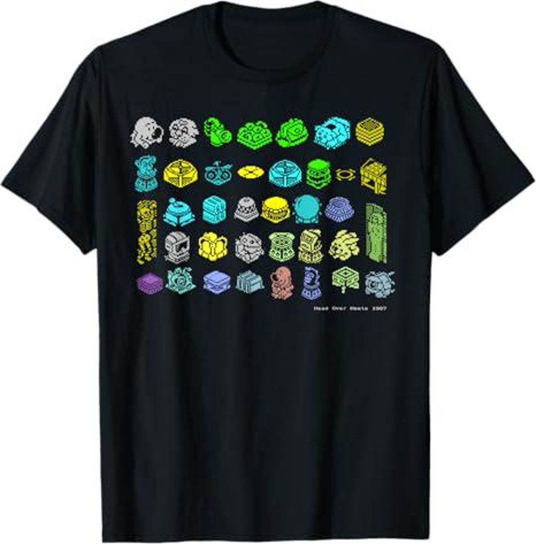 Head Over Heels T-shirt ZX Spectrum Sprite Collection 8-bit Retro ...