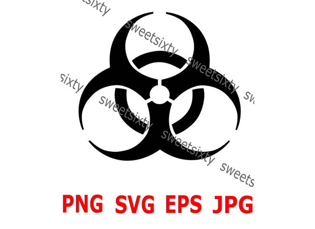 Biohazard Warning Symbols Downloadable Files SVG EPS PNG - Instant ...