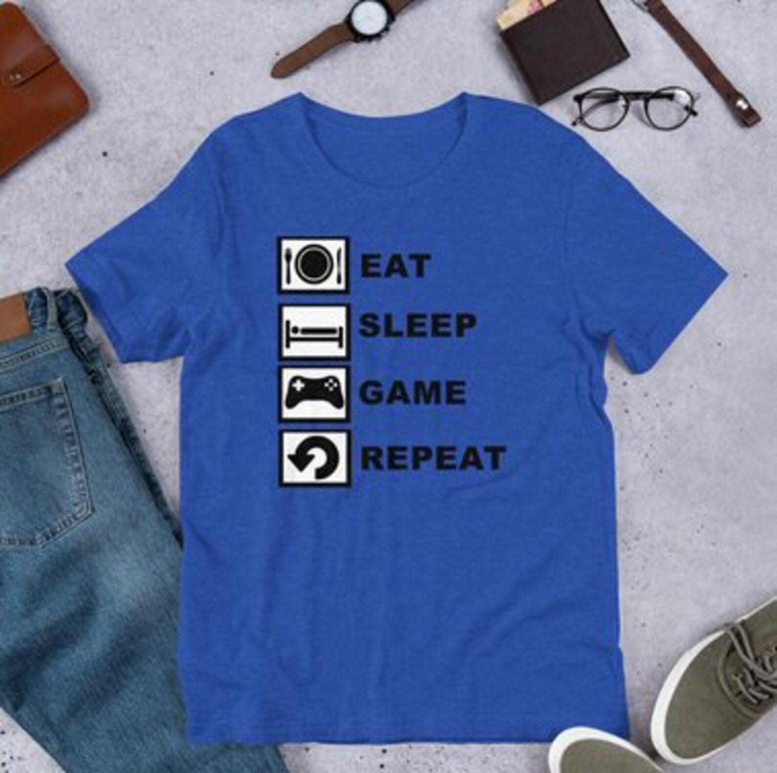Eat Sleep Game Repeat Downloadable Editable File SVG PNG EPS - Etsy