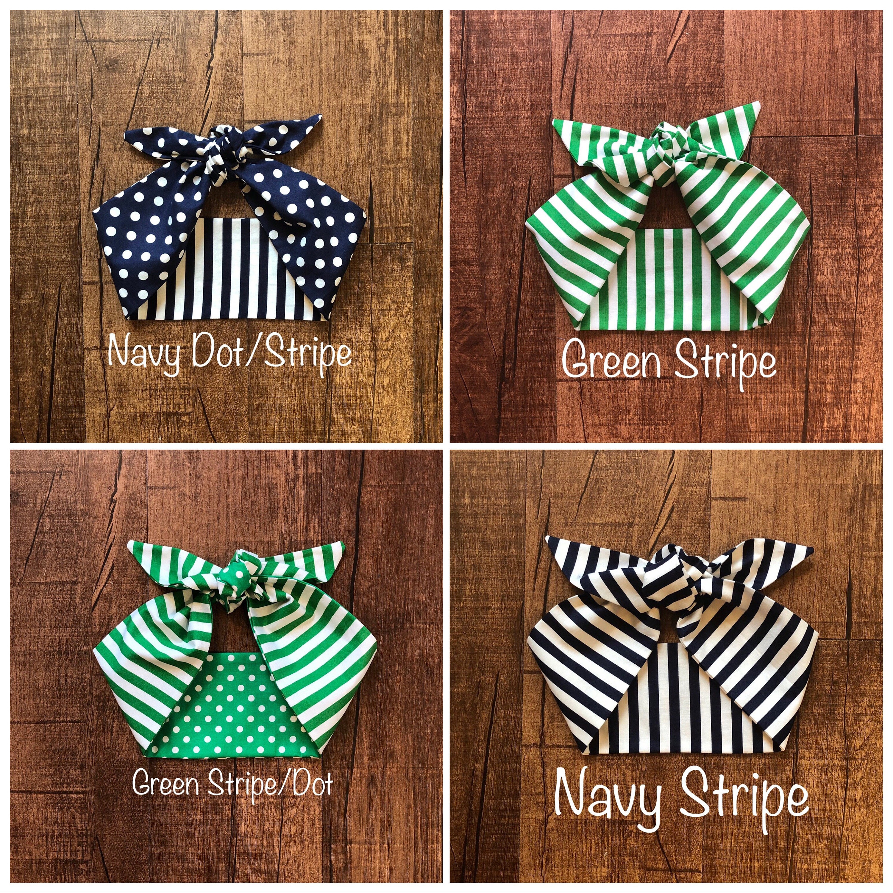 Stripes Retro Miranda Hair Wrap Wide Self Tie Headband Bow Stripe ...