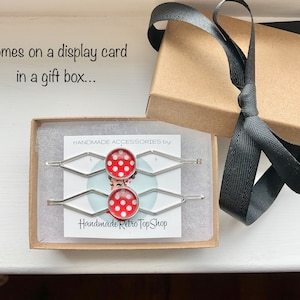 Geometric Bobby Pins Art Deco Polka Dot Butterflies Flowers Decorative ...