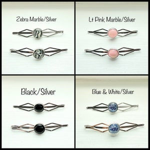 Geometric Bobby Pins Art Deco Polka Dot Butterflies Flowers Decorative ...