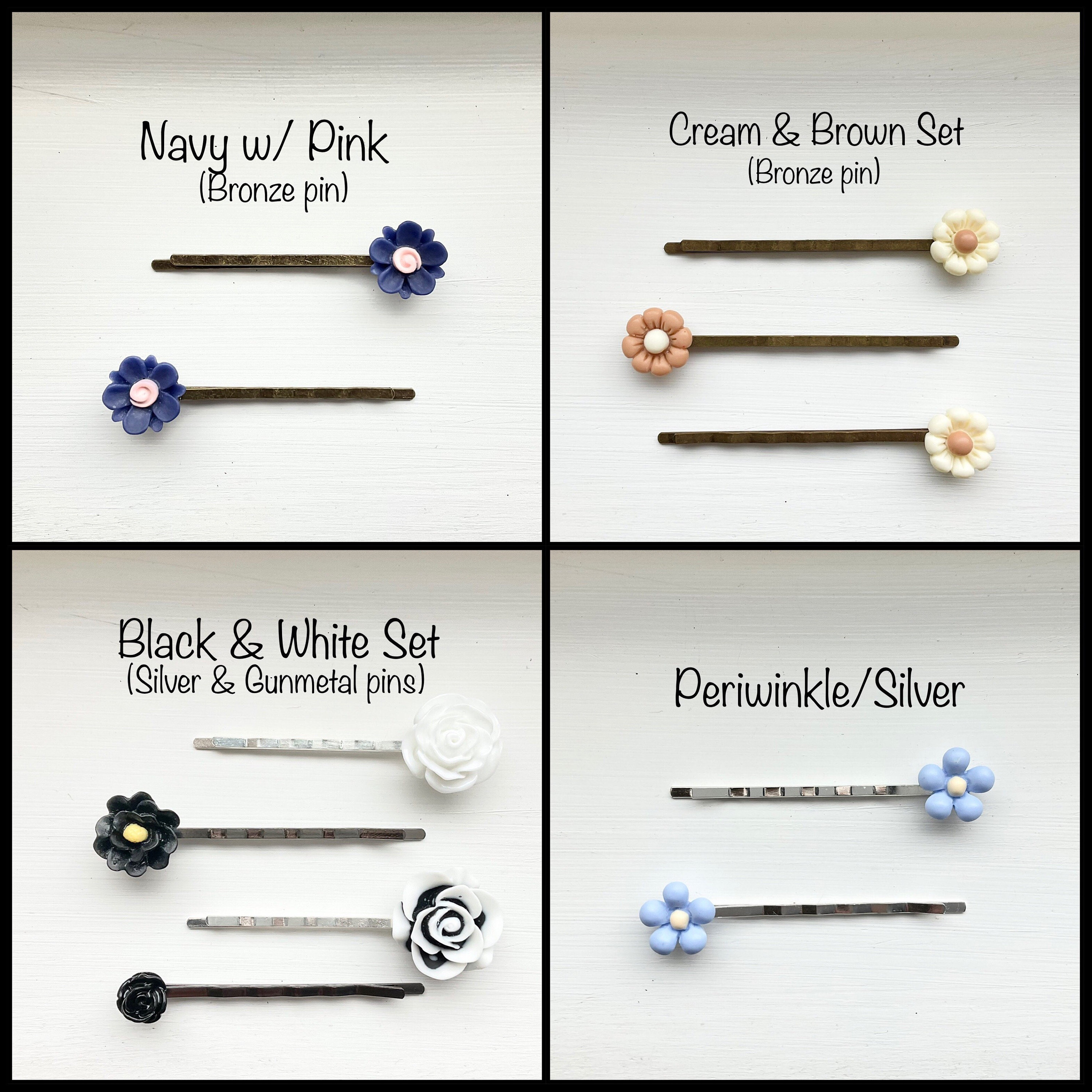 Floral Bobby Pins Fun Colorful Daisies Sunflowers Tropical Decorative ...