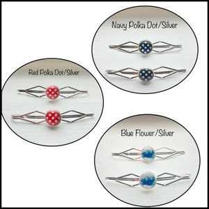 Geometric Bobby Pins Art Deco Polka Dot Butterflies Flowers Decorative ...