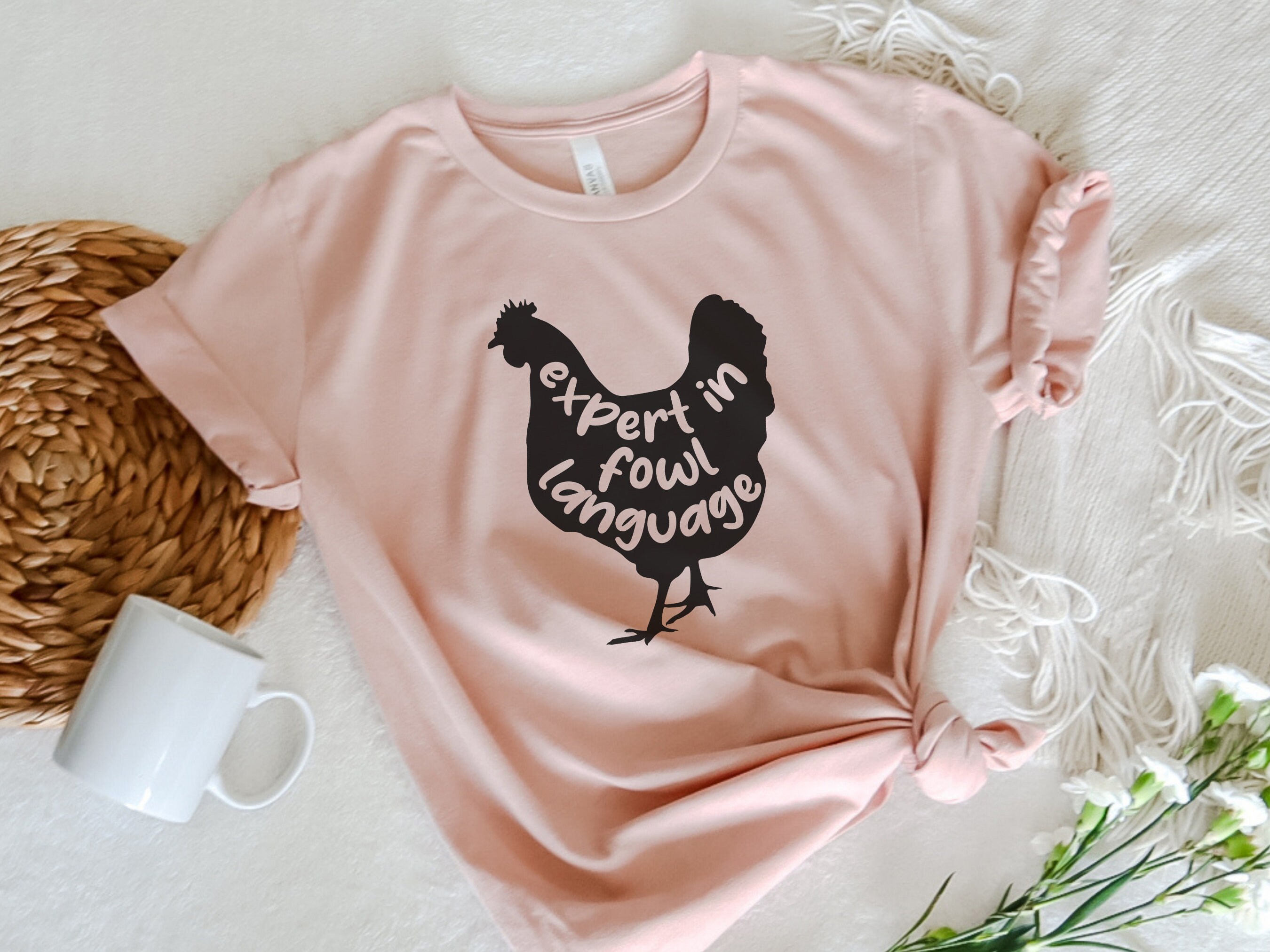 Expert in Fowl Language Shirt Funny Chicken Tshirt for Potty Mouths ...