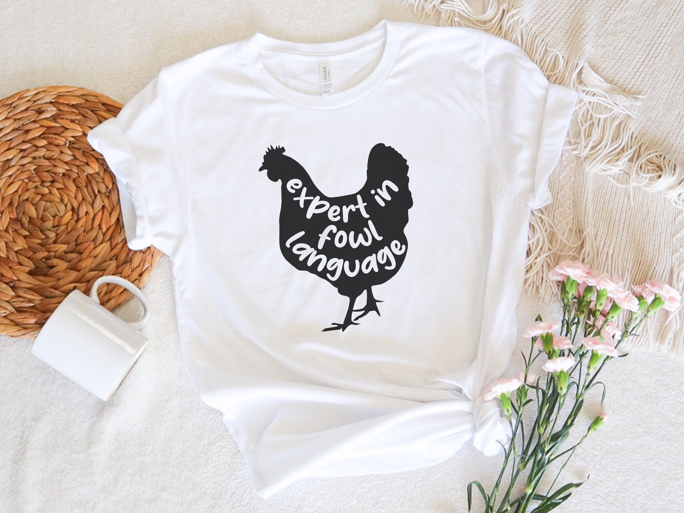 Expert in Fowl Language Shirt Funny Chicken Tshirt for Potty Mouths ...