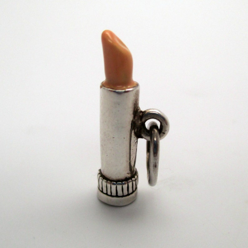 LIPSTICK CHARM Sterling Silver Charms Enamel Charms - Etsy