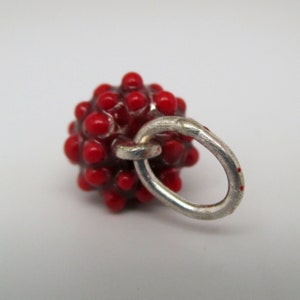 RASPBERRY CHARM, Fruit Charm, Sterling Silver, Charms, Enamel Charms ...