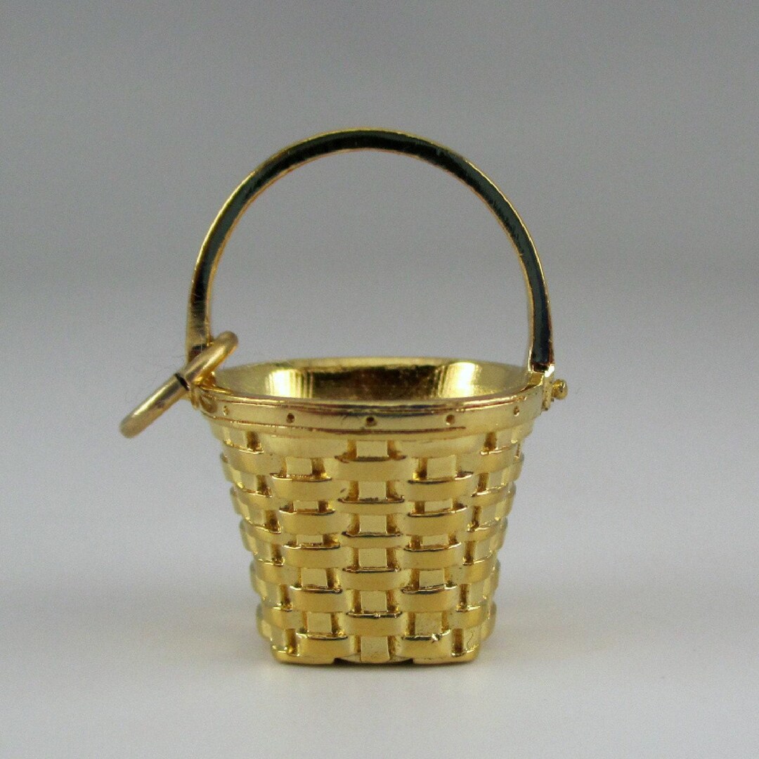 NANTUCKET BASKET, CHARM, 14k Gold Vermeil, Sterling Silver, Basket ...