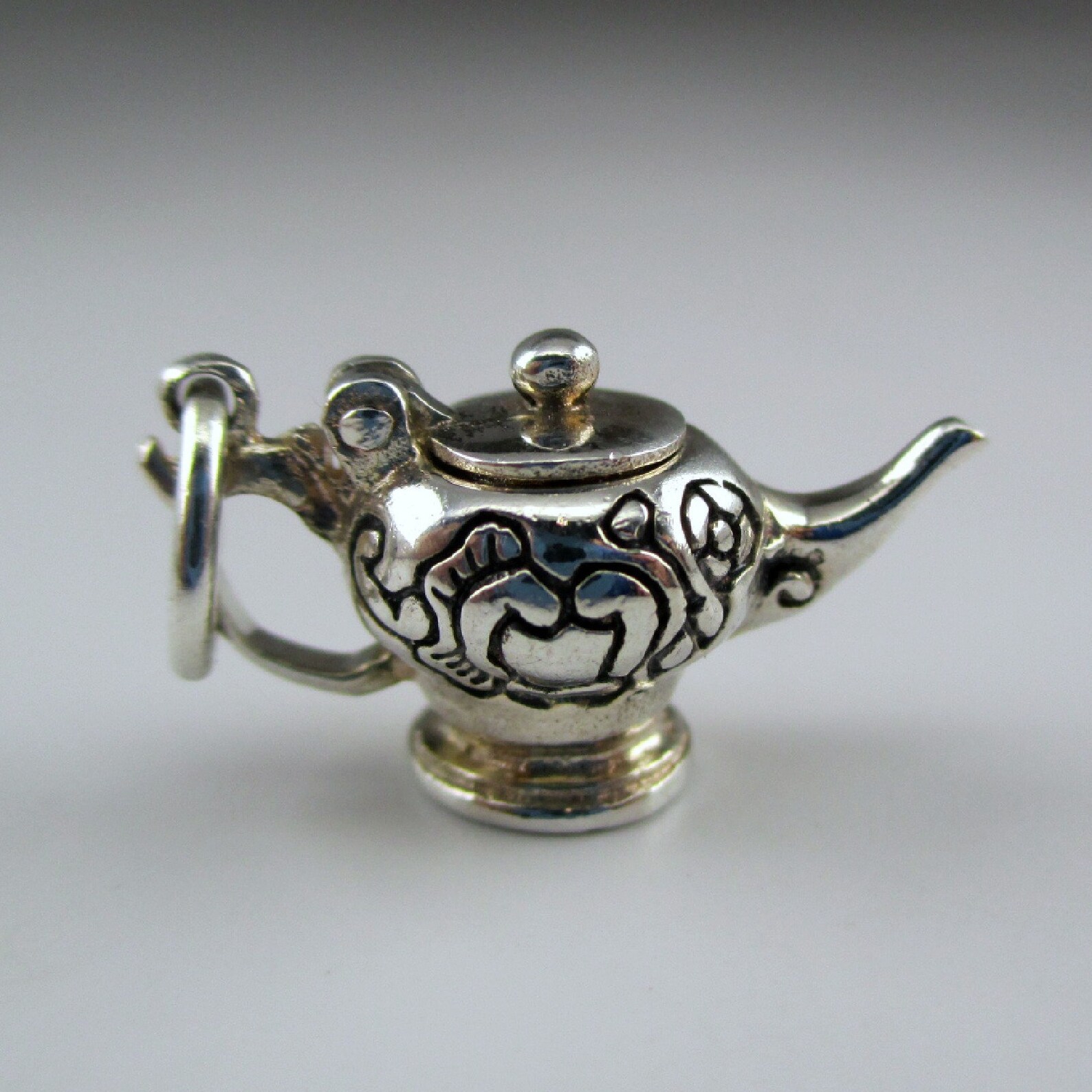 SILVER TEAPOT CHARM Tea Pot Charm Tea Gifts Sterling | Etsy
