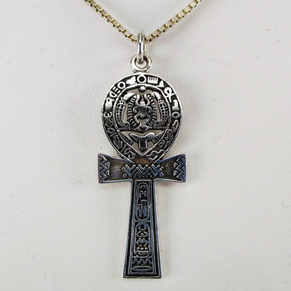 ANKH CROSS PENDANT, Coptic Cross, Sterling Silver, N… - Gem
