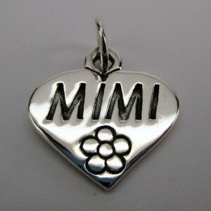 MIMI CHARM, Mimi Gift, Heart Charm, Grandma Gift, Mom Gift, Aunt Gift ...