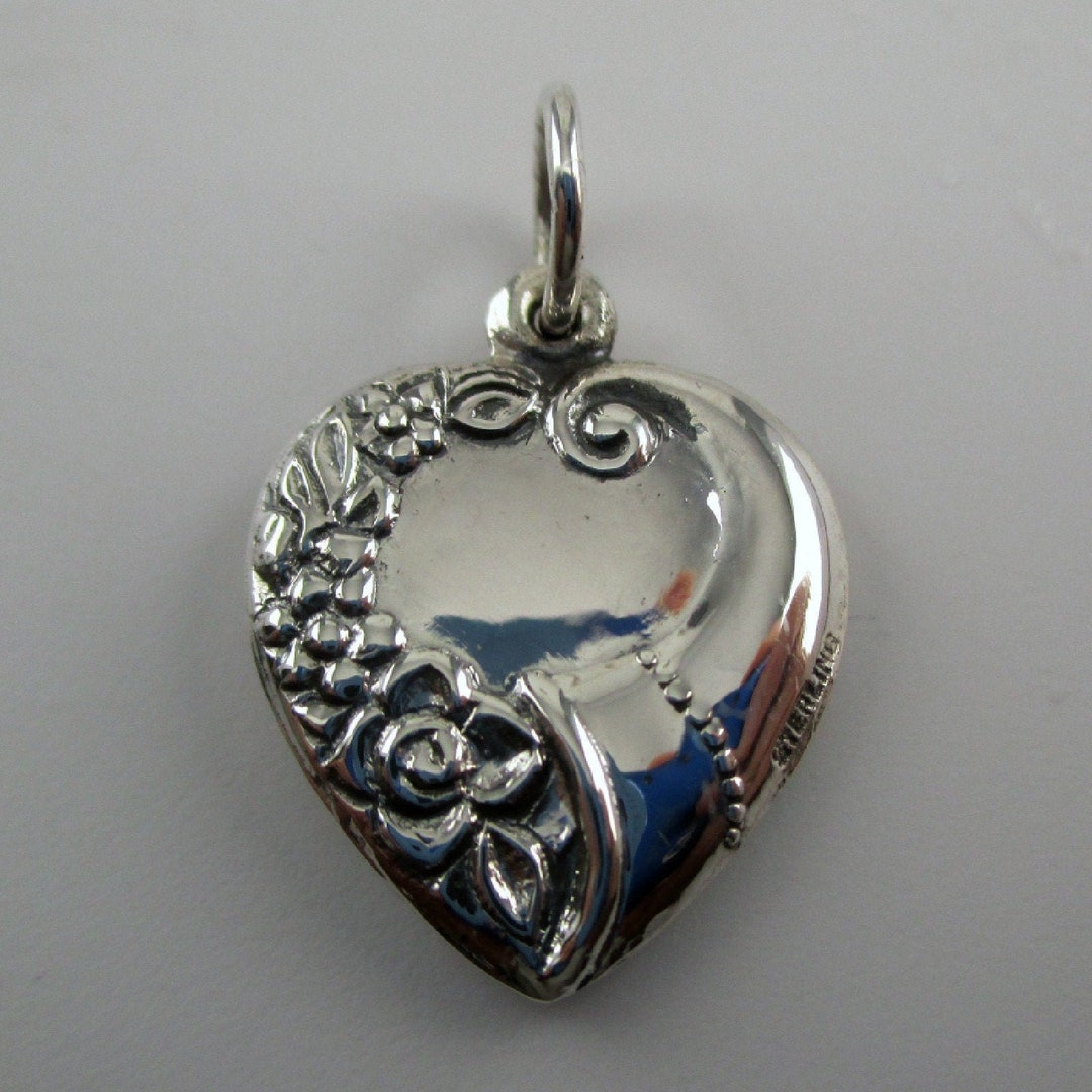 CORNUCOPIA HEART, Puffy Heart, Charms, Silver Heart, Charm Bracelet ...