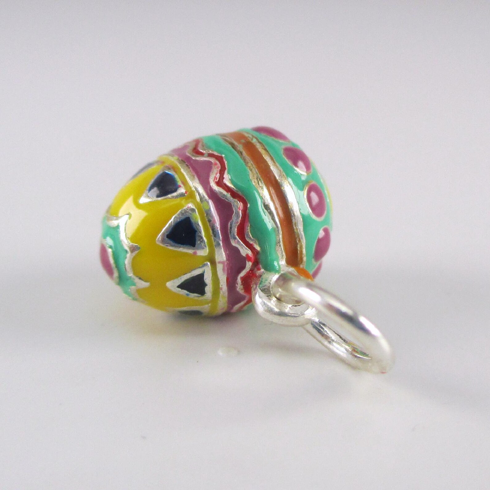 EASTER EGG Easter Basket Sterling Silver Charms Enamel - Etsy