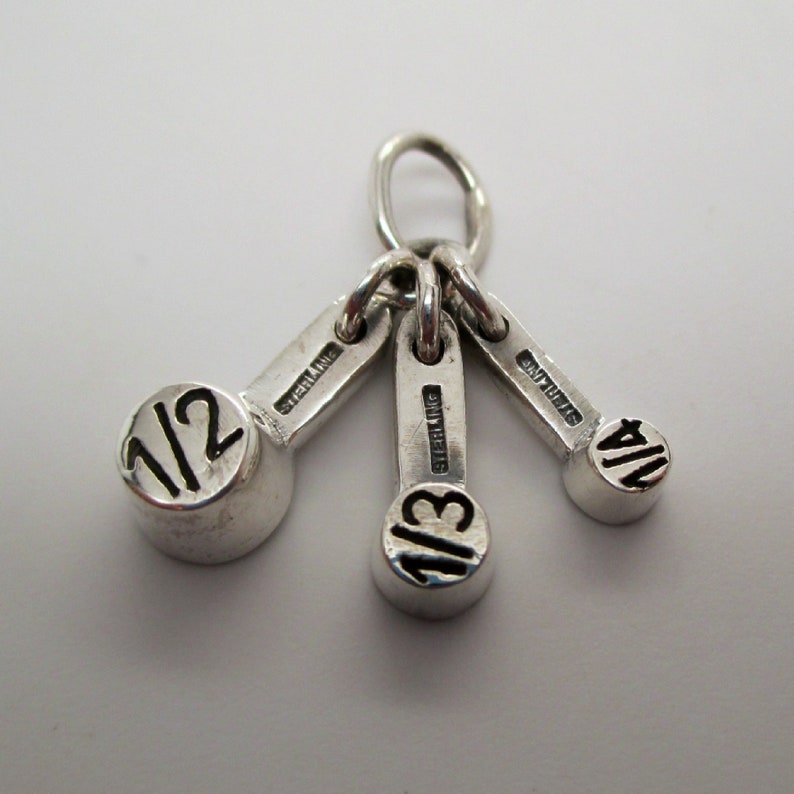 MEASURING CUPS CHARM Sterling Silver Charms Baking Charms - Etsy