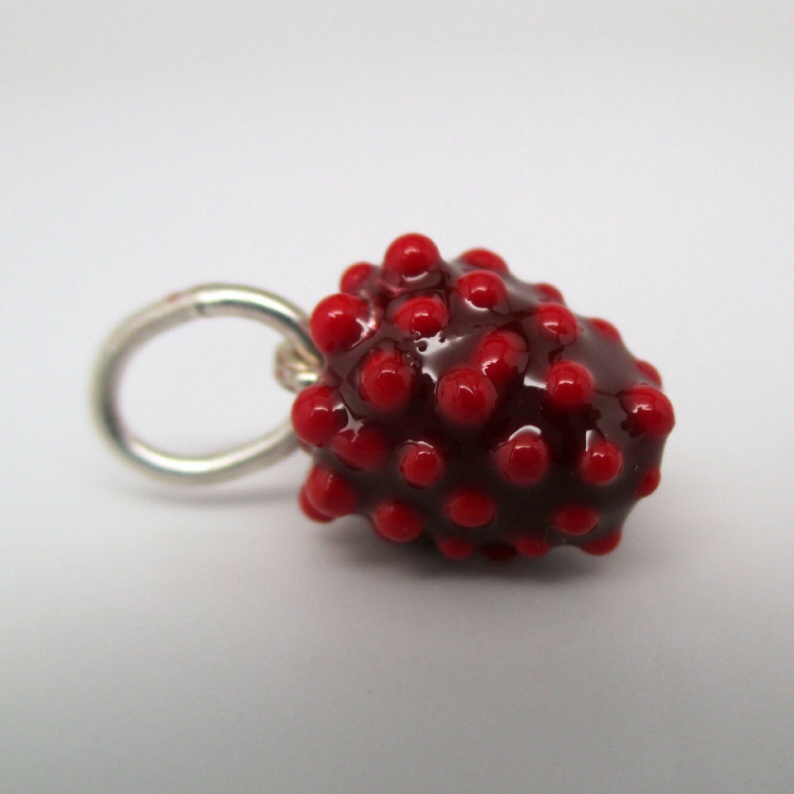 RASPBERRY CHARM Fruit Charm Sterling Silver Charms Enamel | Etsy