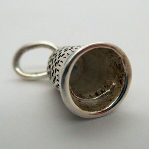 THIMBLE CHARM, Silver Thimble, Thimble Necklace, Thimble Pendant ...