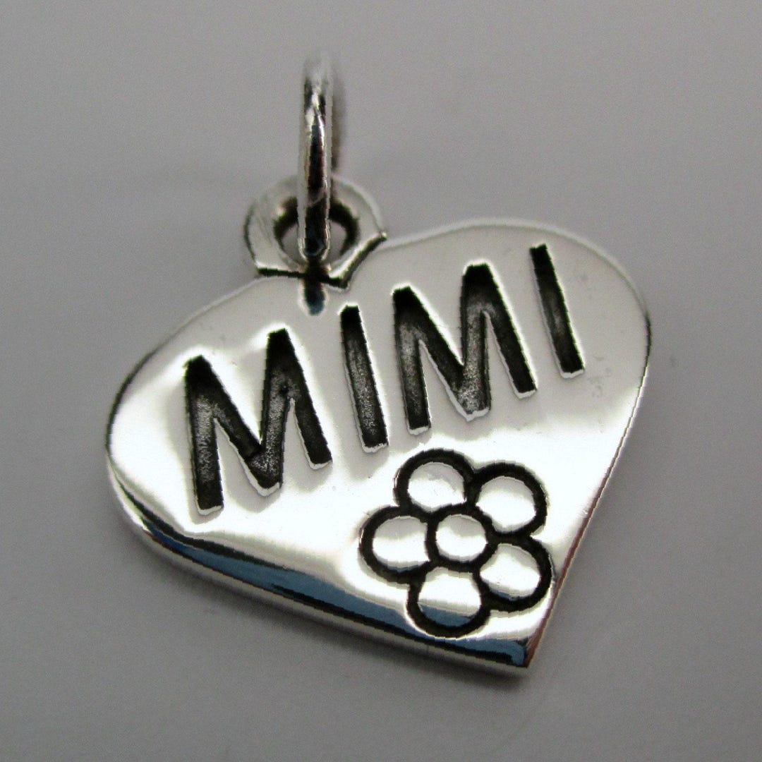 MIMI CHARM, Mimi Gift, Heart Charm, Grandma Gift, Mom Gift, Aunt Gift ...