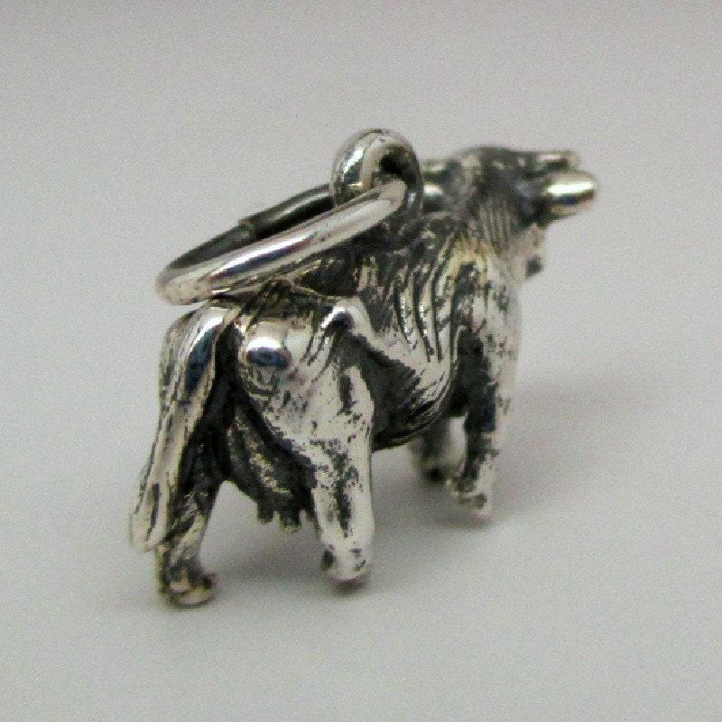 SILVER COW CHARM, Beef Cow, Sterling Silver, Charms, Cattle, Farmer ...
