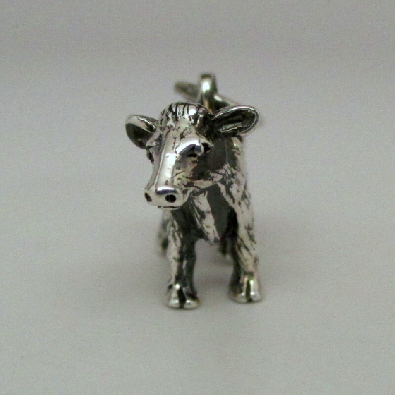 COW CHARM Dairy Cow Milk Cow Silver Cow Sterling Silver | Etsy