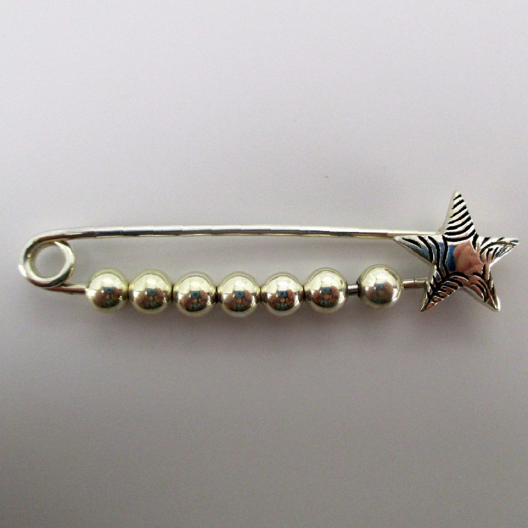 CHARM PIN, Charm Brooch, Sterling Silver, Charms, Bridal Pin, Scarf Pin ...