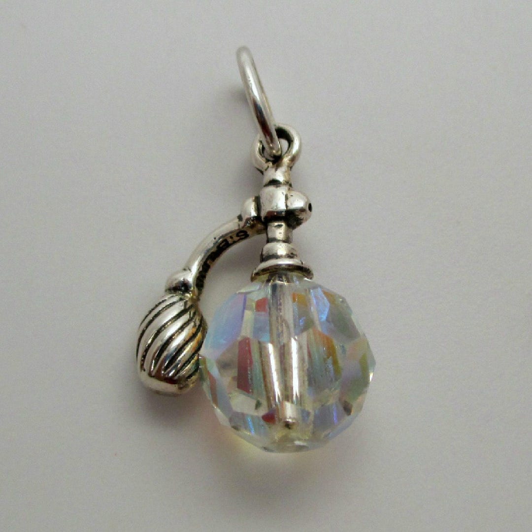 PERFUME BOTTLE Charm, Perfume Atomizer Charm, Perfume Bottle Necklace ...
