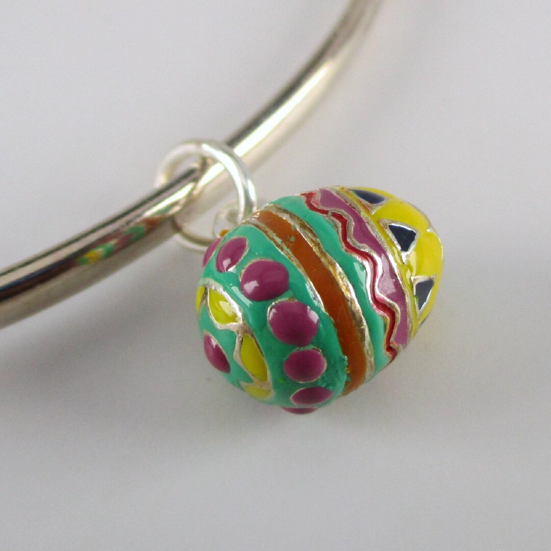 EASTER EGG, Easter Basket, Sterling Silver, Charms, Enamel Charms ...