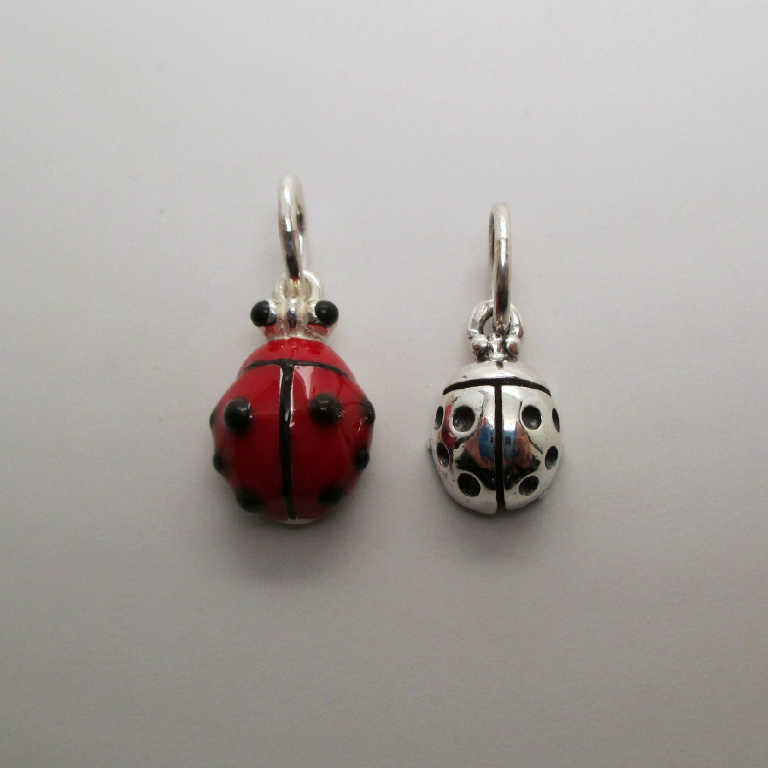 LADYBUG CHARM Ladybug Pendant Silver Ladybug Enamel - Etsy
