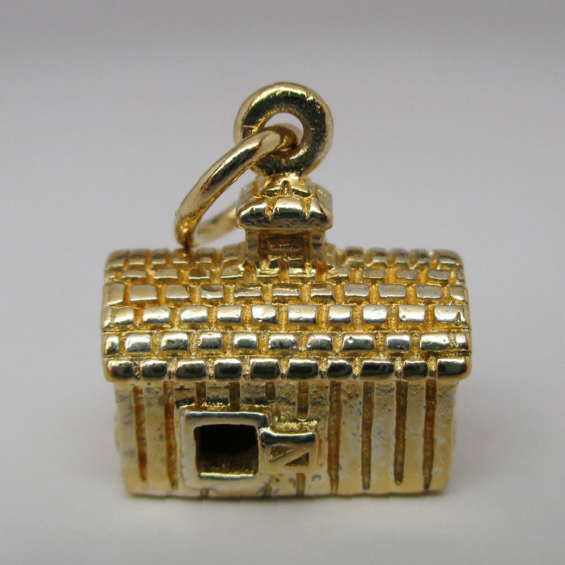 GOLD BARN CHARM Sterling Silver Charms Farm Wife Gift Gold - Etsy