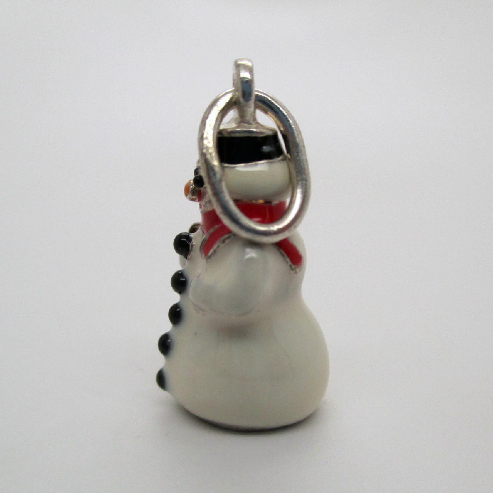 SNOWMAN CHARM Snowman Necklace Pendant Sterling Silver - Etsy