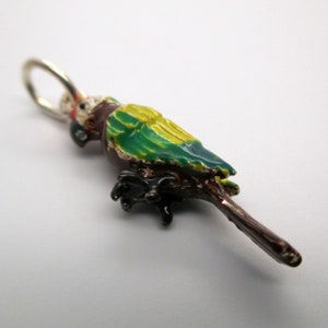 PARROT CHARM, Bird Charms, Sterling Silver, Charms, Bird Jewelry, Bird ...