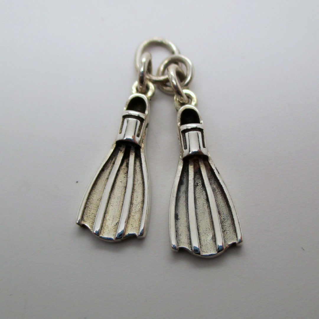 SWIM FINS CHARM, Swimming Fins, Charm, Scuba Diving, Gift for Scuba ...