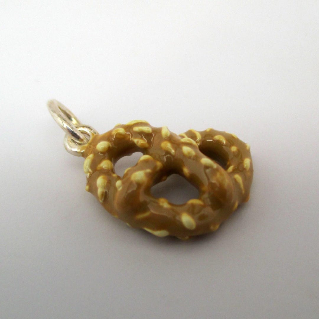 PRETZEL CHARM, Pretzel Pendant, Pretzel Gift, Sterling Silver, Charms ...