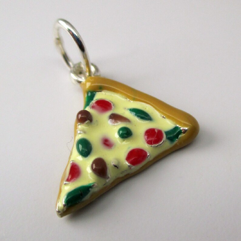PIZZA CHARM Sterling Silver Charms Pizza Lover Pizza - Etsy
