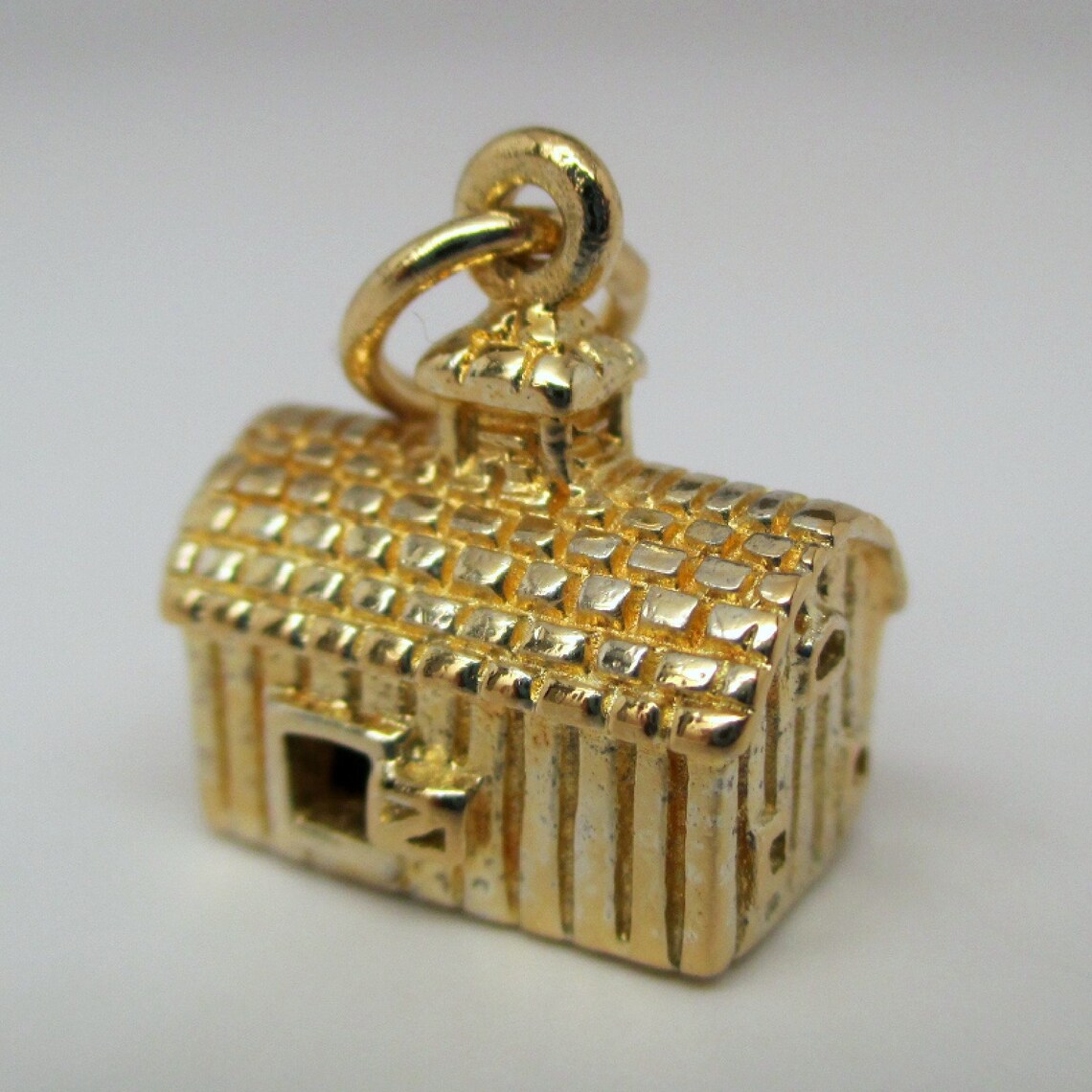 GOLD BARN CHARM Sterling Silver Charms Farm Wife Gift Gold - Etsy