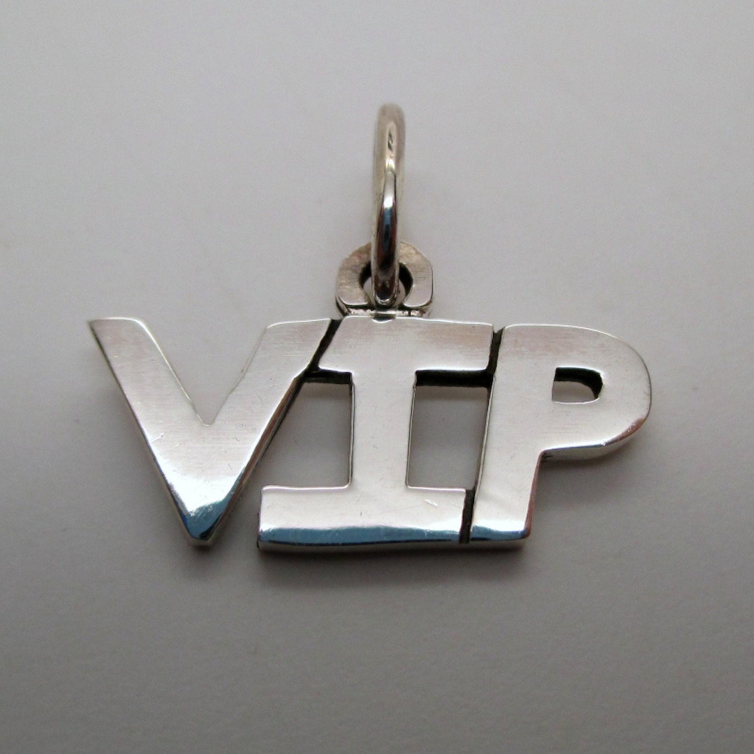 VIP CHARM, Very Important, Person, Vip, Sterling Silver, Silver VIP ...