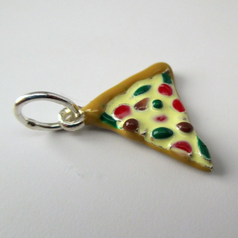 PIZZA CHARM Sterling Silver Charms Pizza Lover Pizza - Etsy