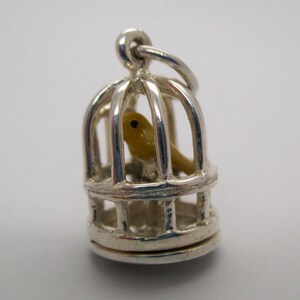 CANARY CAGE CHARM, Bird Cage Charm, Bird Cage Pendant, Bird Cage ...