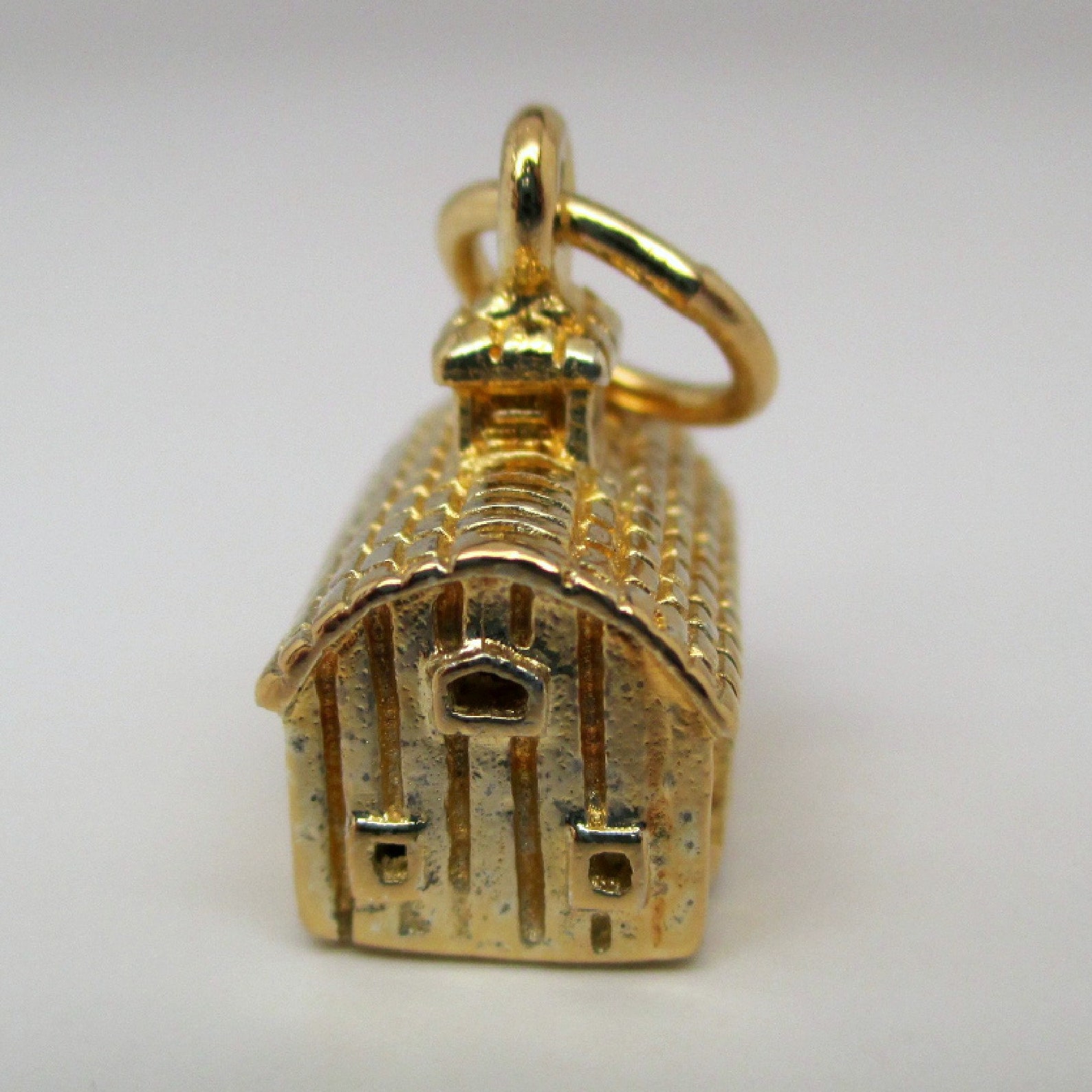 GOLD BARN CHARM Sterling Silver Charms Farm Wife Gift Gold - Etsy