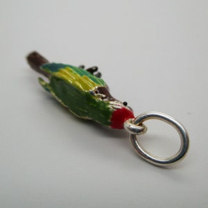 PARROT CHARM, Bird Charms, Sterling Silver, Charms, Bird Jewelry, Bird ...