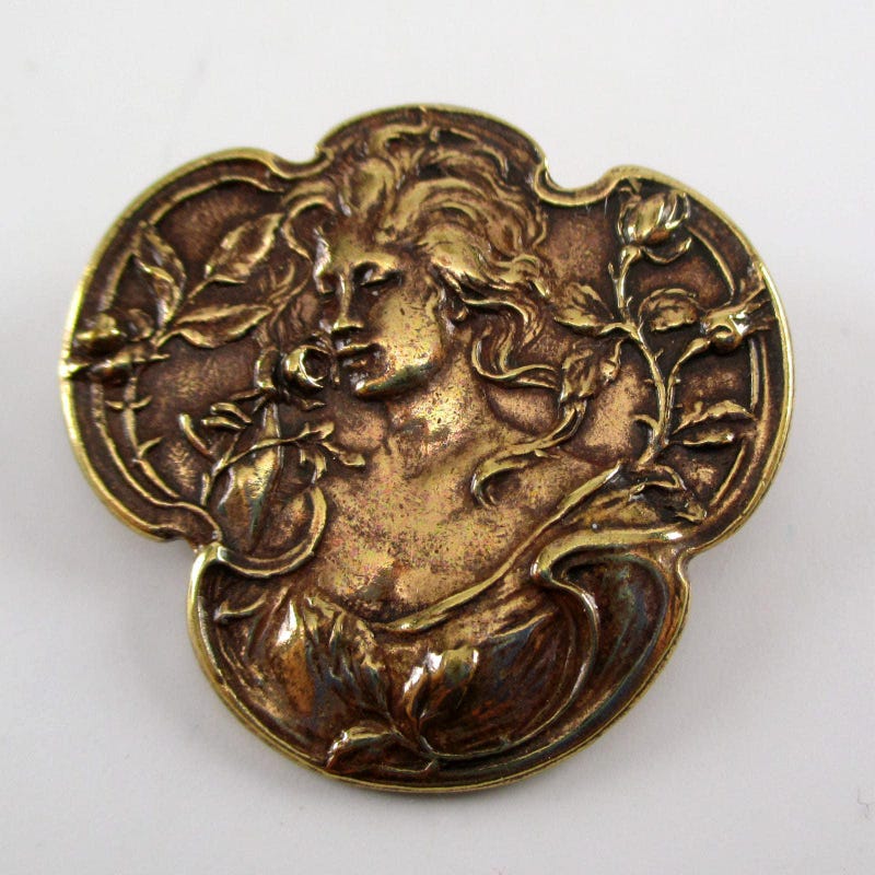 Art Nouveau Pin - Etsy